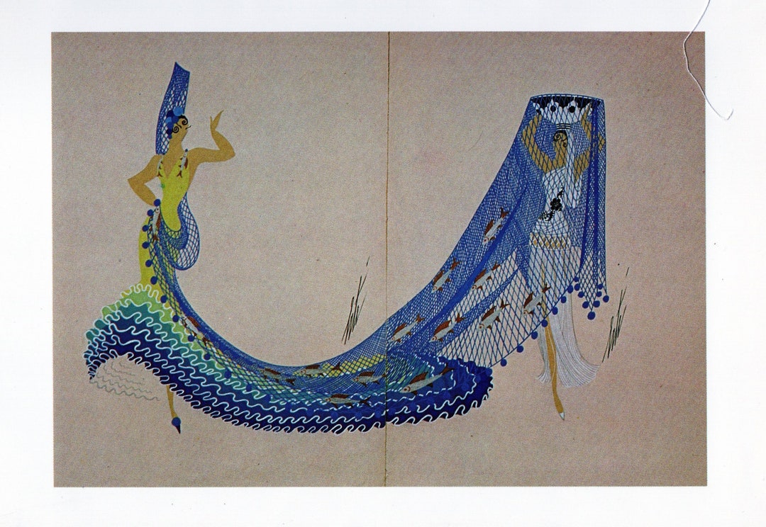 Erte Art Deco Print the GUADALQUIVIR COSTUME 1978 Original Vintage Book ...