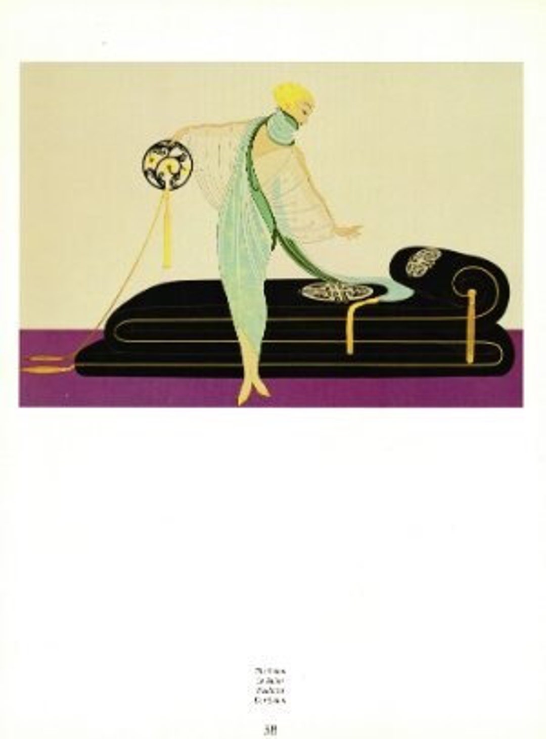 Original Vintage ERTE Art Deco Print Fashion Book Plate the SALON - Etsy