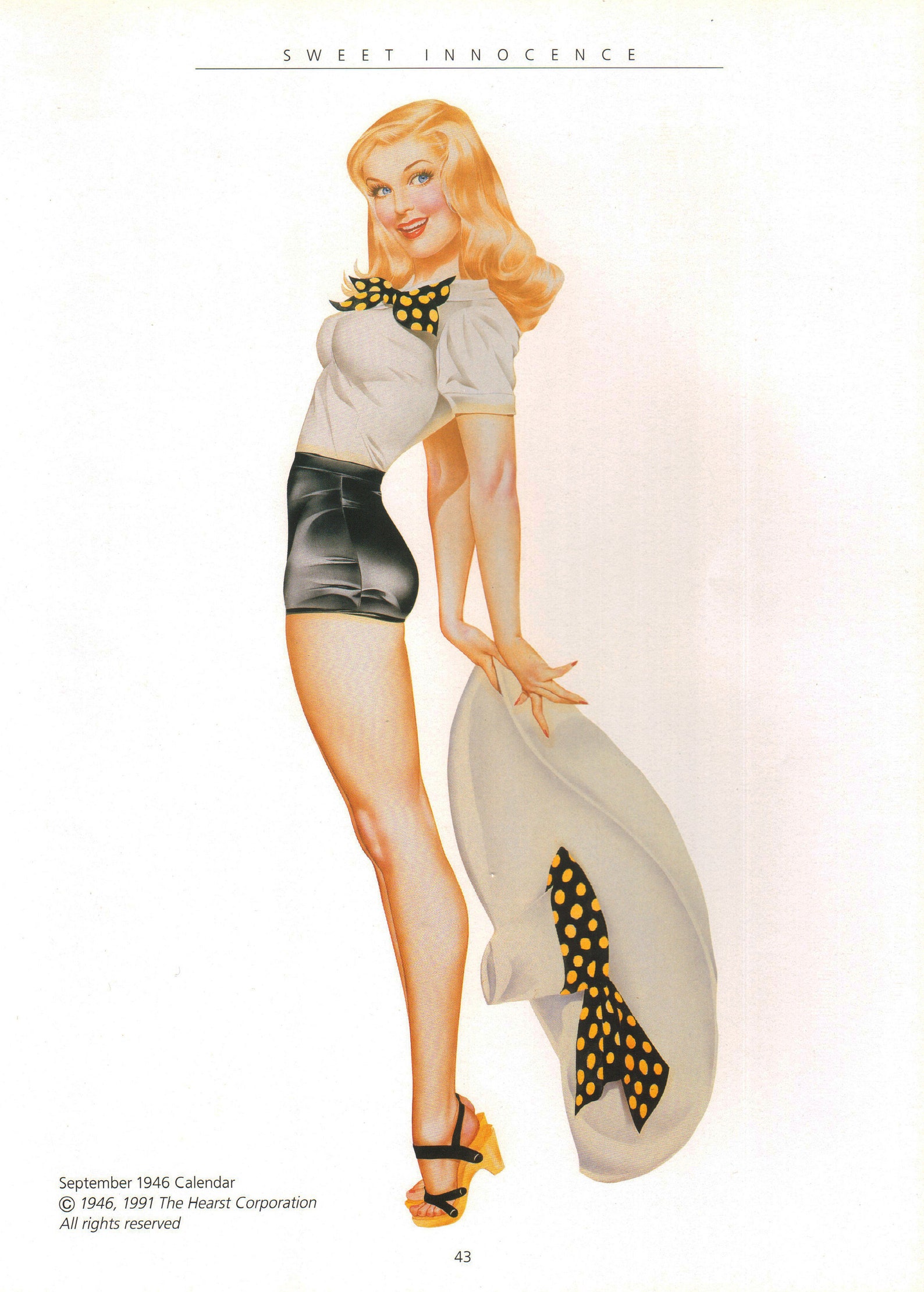 Varga Girl Original Pin Up Vintage Print September 1946 Etsy