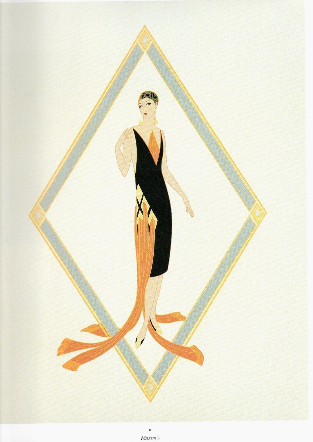 Original Vintage ERTE Art Deco Print MAXIM'S Fashion Book Plate - Etsy