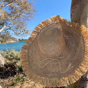 Crochet Fringe Sun Hat Ladies Organic Hats Raffia Sun Hat - Etsy