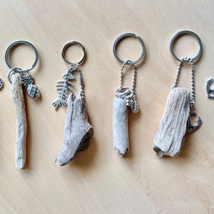 Driftwood Key Ring, Driftwood Key Chain, Wooden Keyring, Greek ...