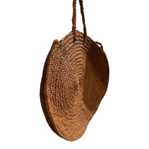 Round Straw Bag, Large Straw Tote Bag, French Market Bag, Sisal Tote ...