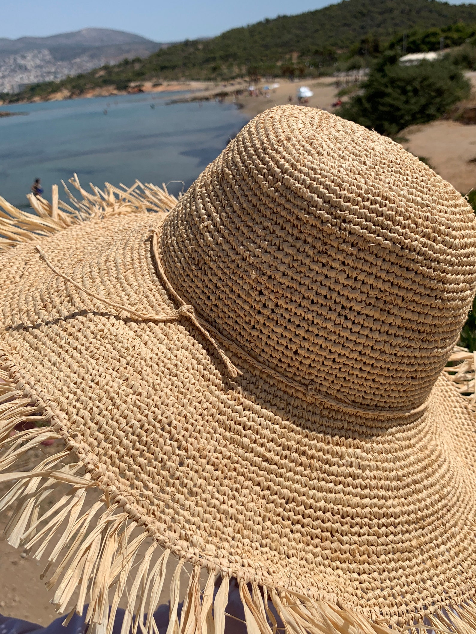 Crochet Fringe Sun Hat Ladies Organic Hats Raffia Sun Hat - Etsy