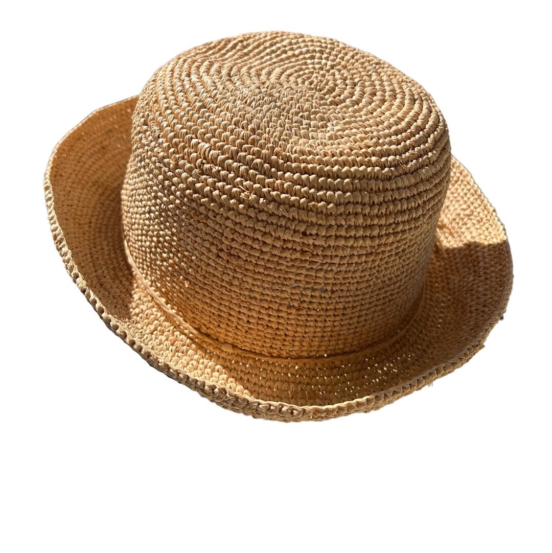 Small Size Crochet Straw Hat, Natural Straw Hat, French Market Hat ...