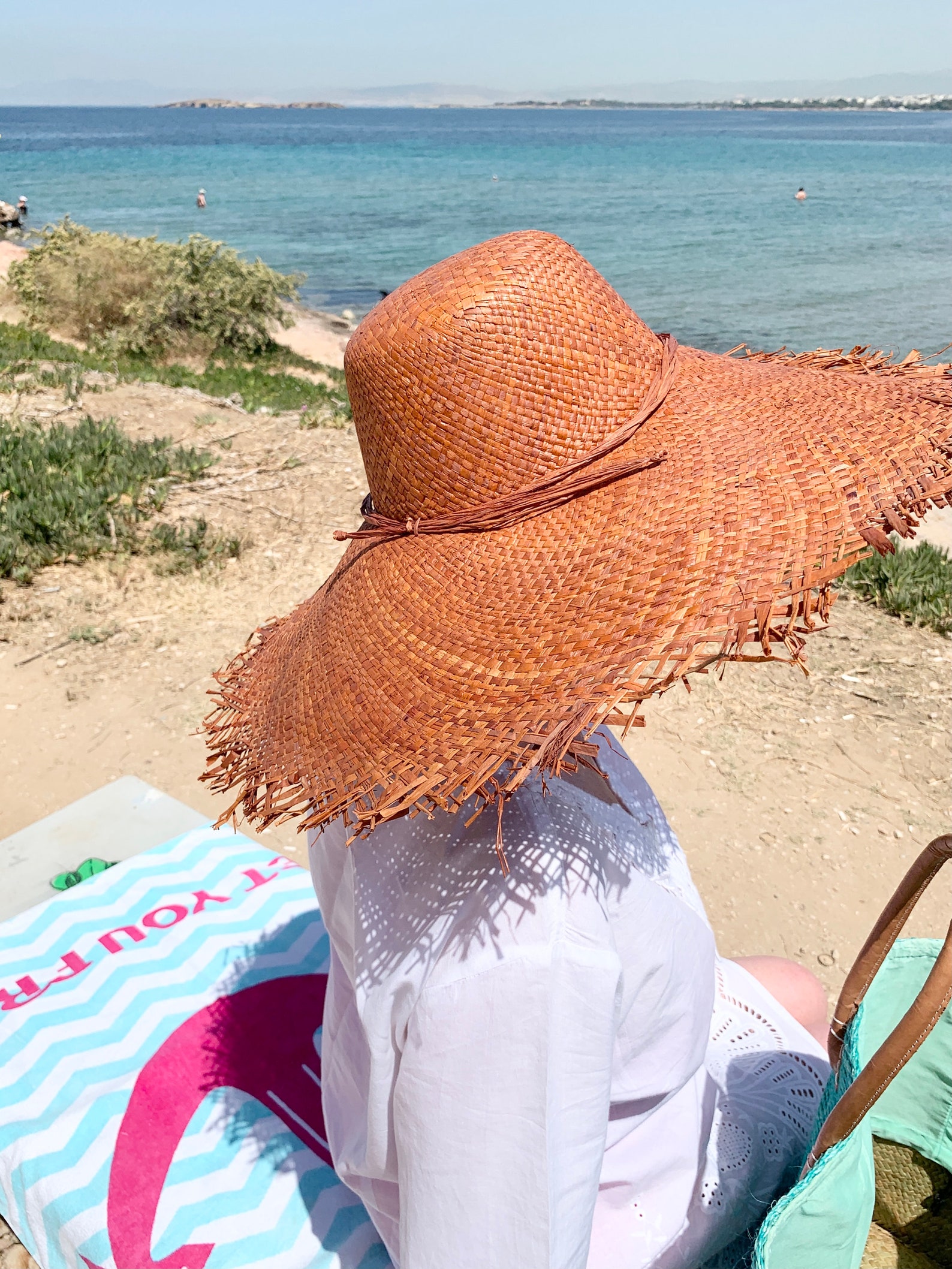 Brown Wide Brim Straw Hat Brown Straw Hat With Large Brim | Etsy