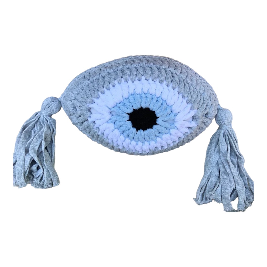Small Evil Eye Cushion Eye Shaped Pillow Handmade Cushion - Etsy
