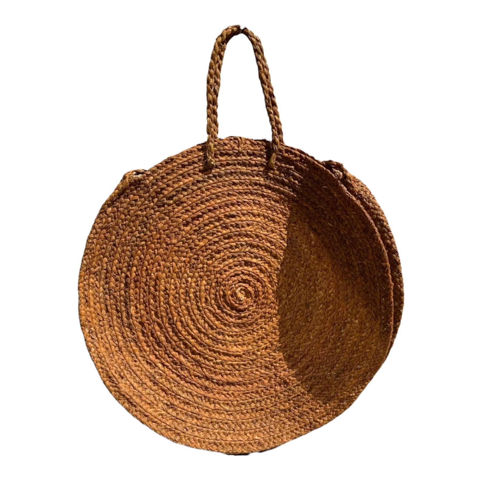 Round Straw Bag Large Straw Tote Bag French Market Bag - Etsy