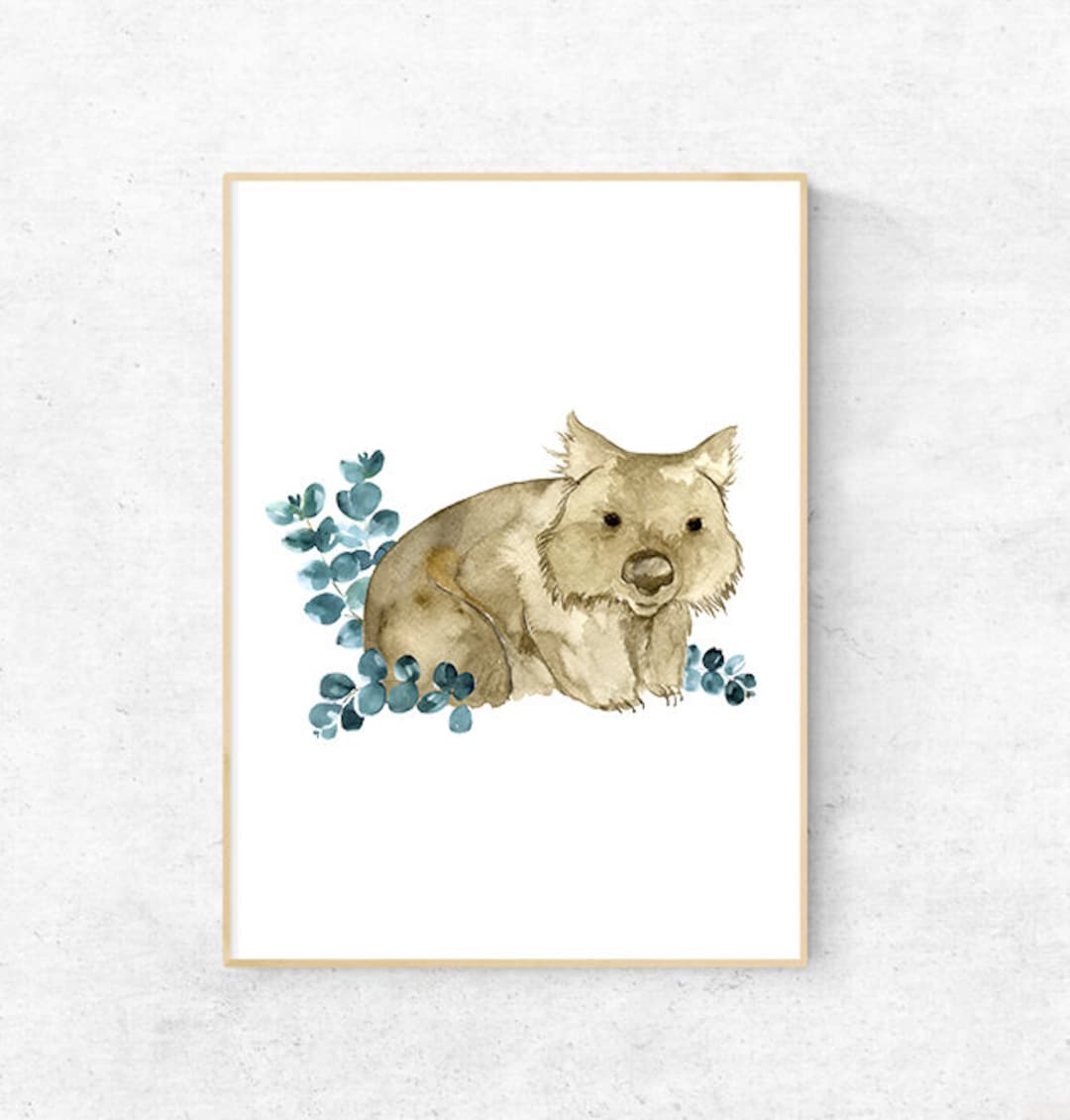 Wombat Watercolour A4 Premium Print - Etsy