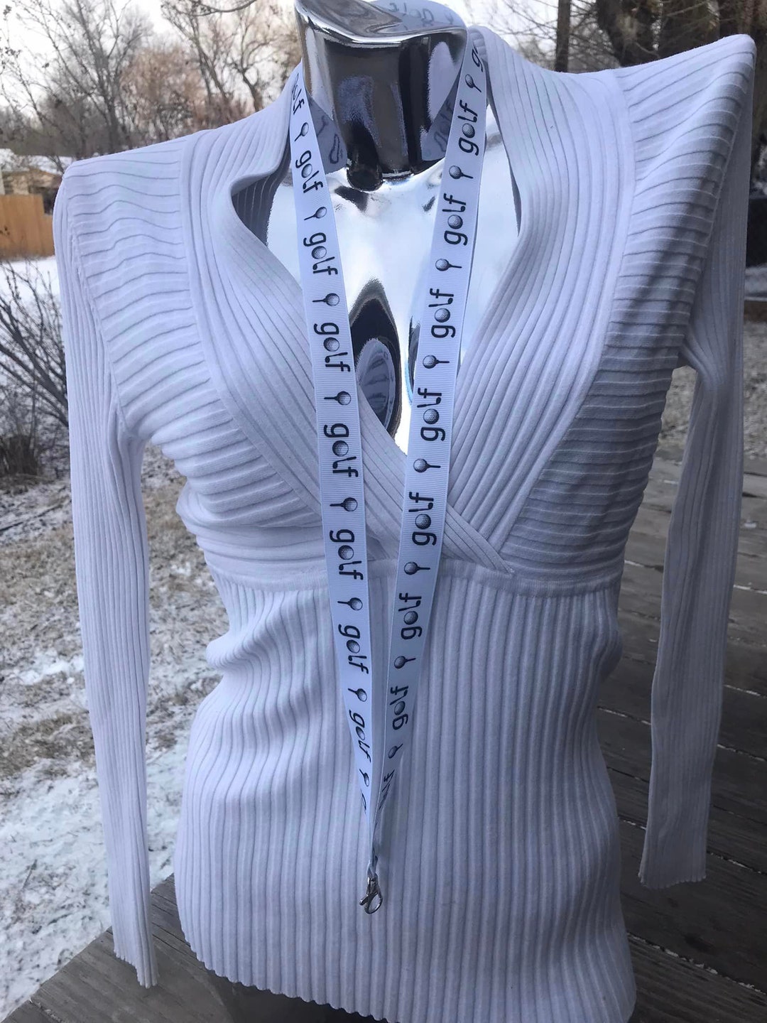 White Golf Lanyard - Etsy