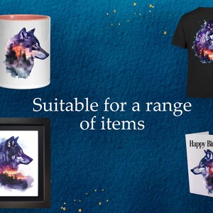 Mystical Wolf Clipart PNG, Mythical Wolf 300dpi JPEG, Celestial Wolf ...