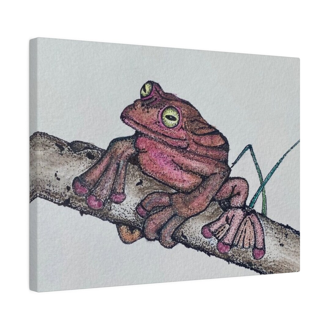 PRINT of Original Artwork tree Frog Matte Canvas, Stretched, 0.75 - Etsy