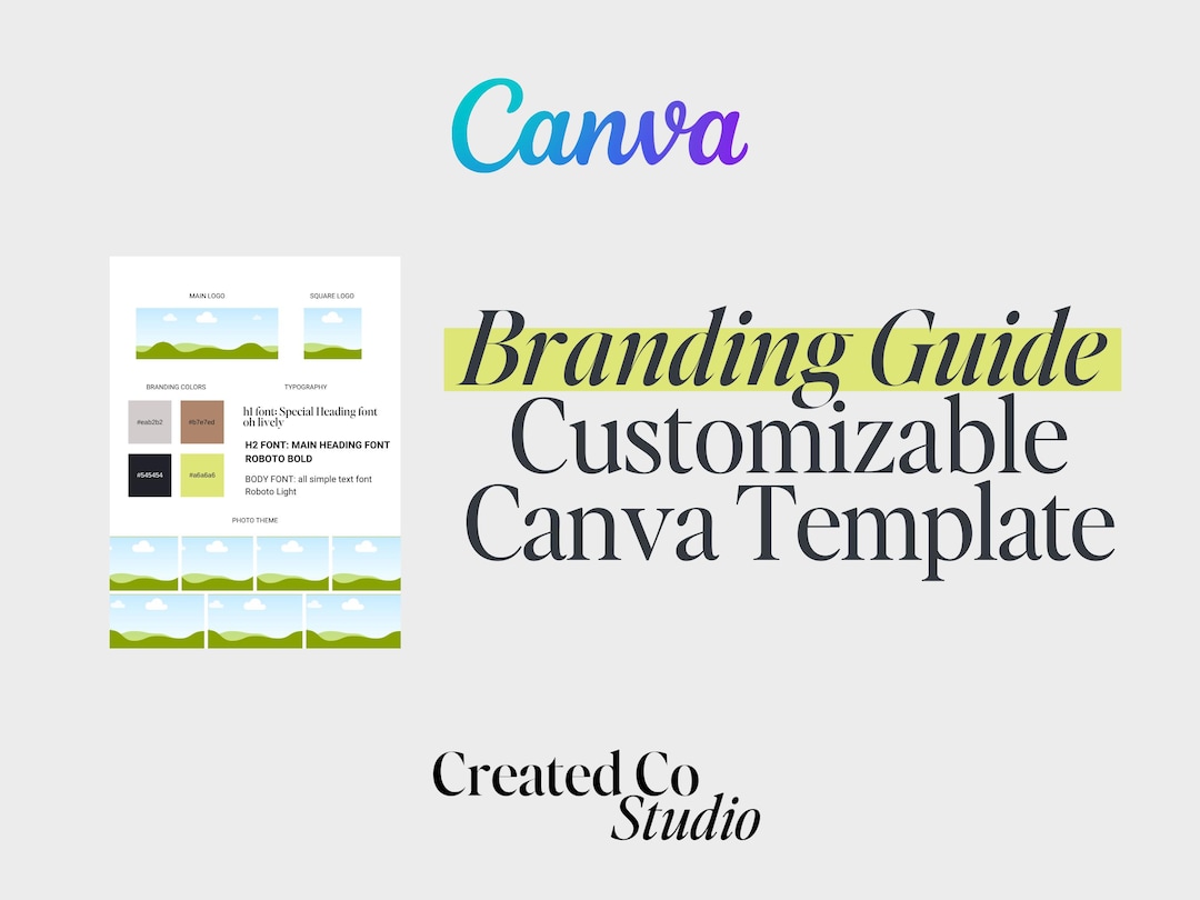 Customizable One-page Branding Guide Canva Template - Etsy
