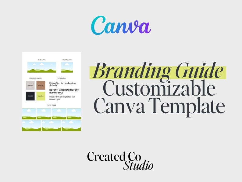 Customizable One-page Branding Guide Canva Template - Etsy
