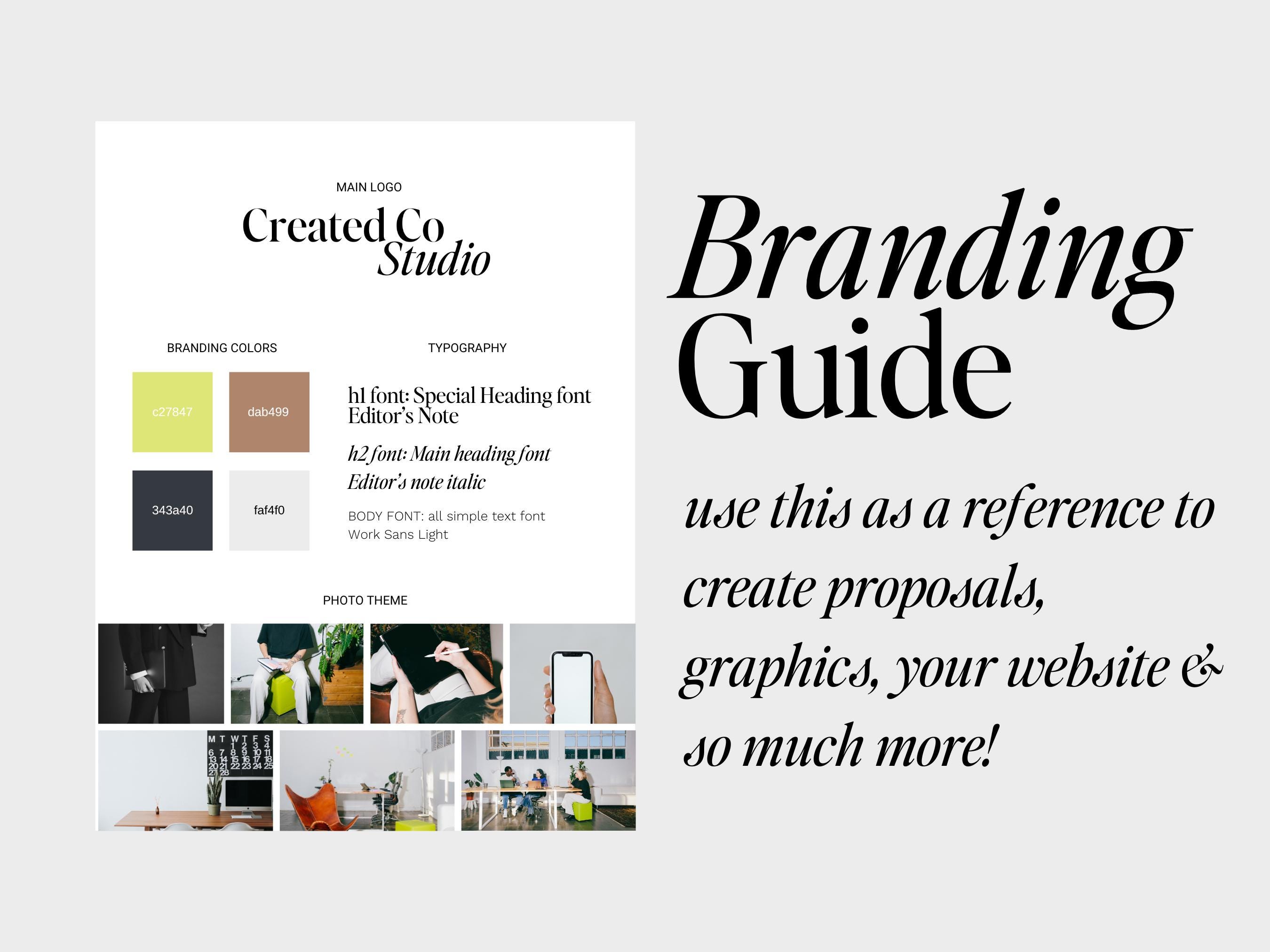 Customizable One-page Branding Guide Canva Template - Etsy