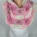 Pink Cream Ruffle Scarf Unique Gift for Women Fall Winter - Etsy