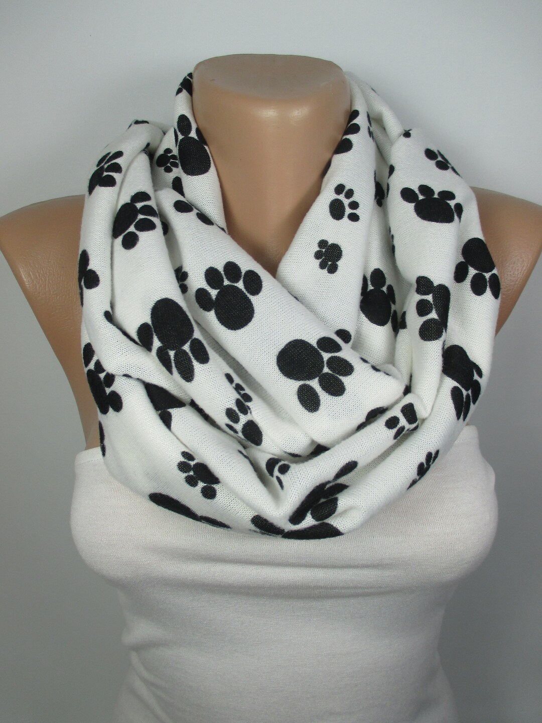 Cat Dog Paw Scarf Cat Lover Gift Dog Lover Gift Pet Lover Gift Animal ...