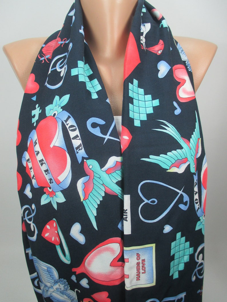 Love Scarf so Soft Cotton Infinity Scarf Heart Scarf Romantic - Etsy