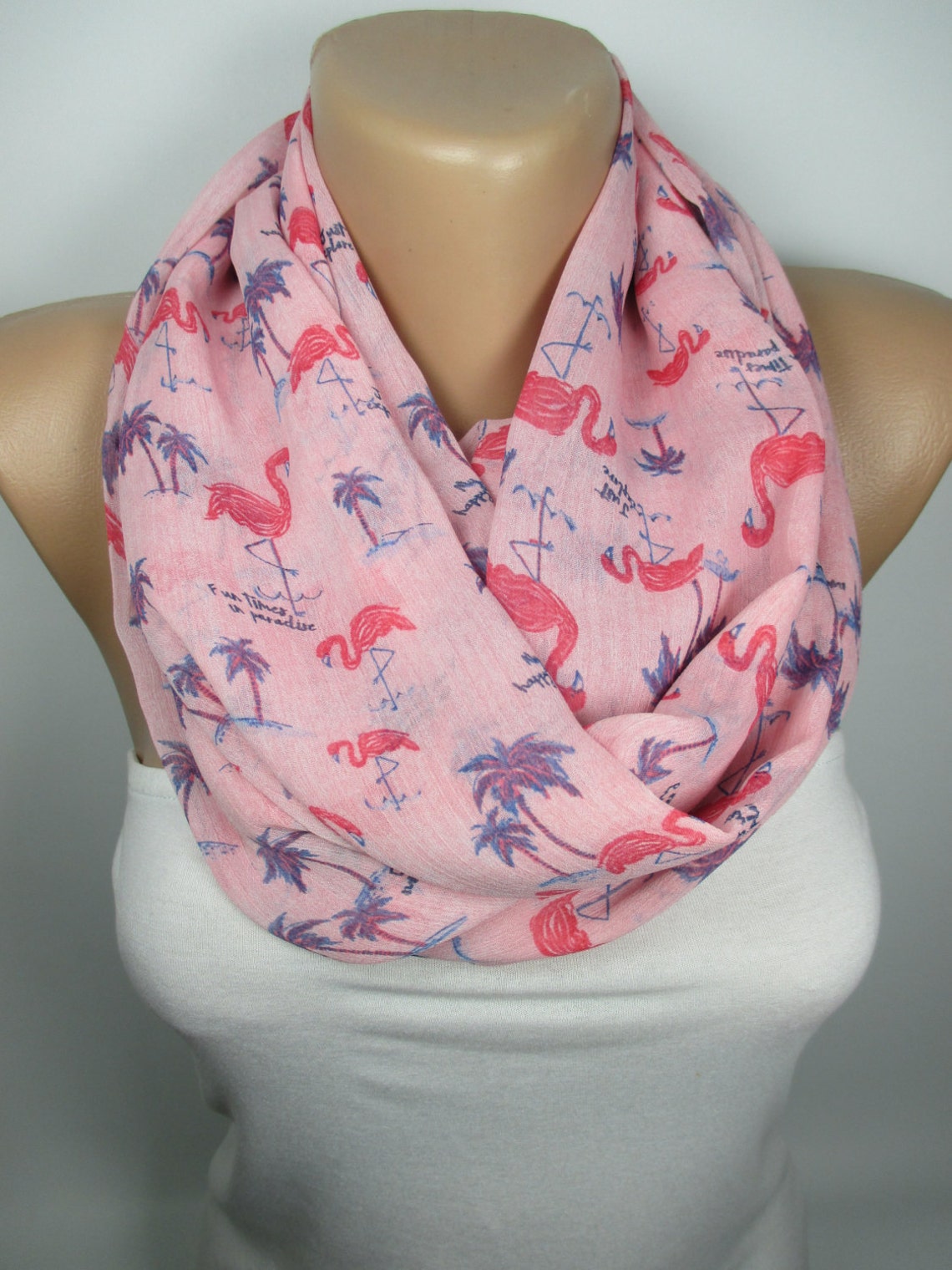 Pink Flamingo Scarf Animal Scarf Winter Accessories for Women Christmas ...