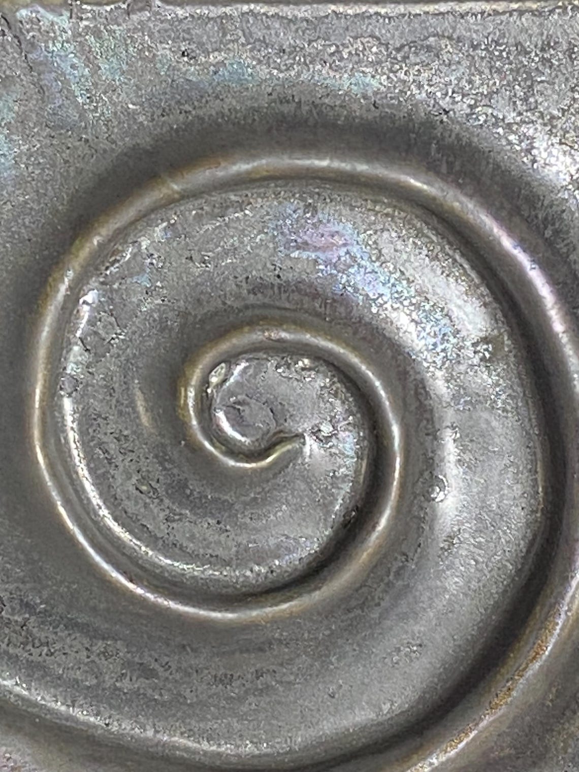 SPIRAL, FRAMED Decorative Ceramic Slab, Tile/wall Art With Added Clay ...