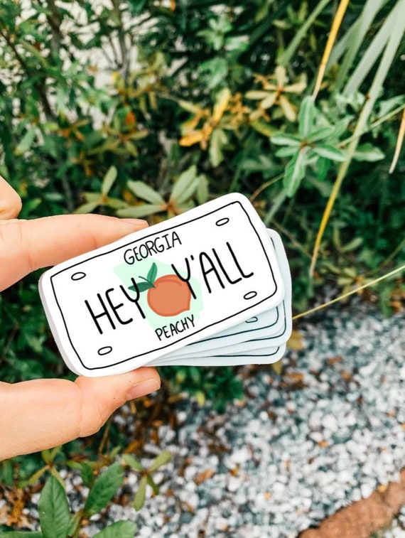 Georgia Sticker Georgia License Plate Sticker Georgia State - Etsy