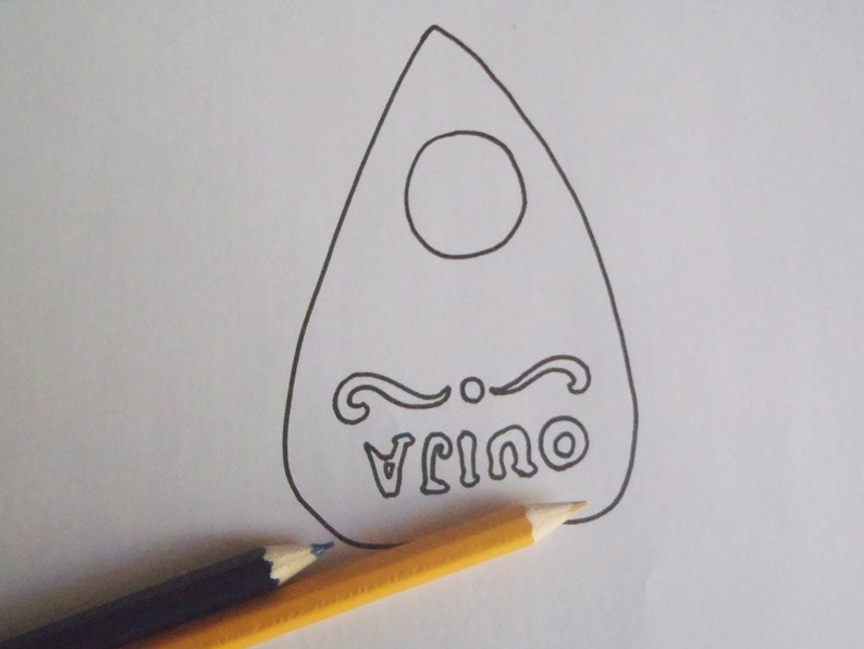 Ouija Board Coloring Weegee Adult Whimsical Halloween Gothic | Etsy