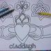 Claddagh Coloring Valentines Day Card Love Gift Engagement - Etsy