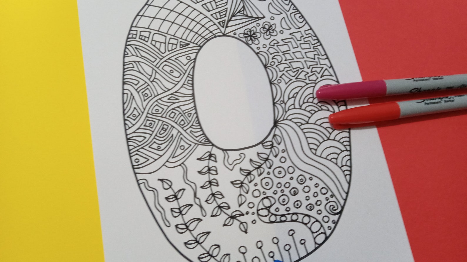 O Colouring Letter Page O Alphabet Initial Kids Adult Coloring | Etsy