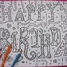 Birthday Coloring Book Page Kids Instant Download Card - Etsy