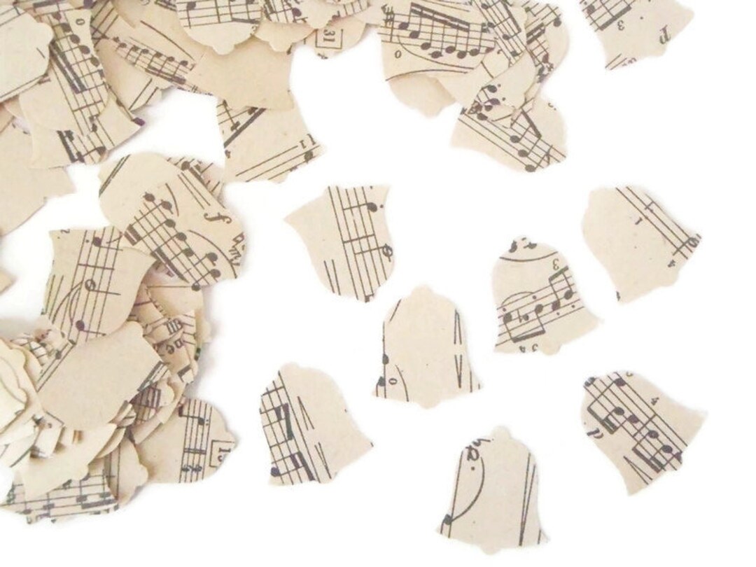 200 Music Vintage Bell Sheet Music Paper Wedding Confetti Musicians ...