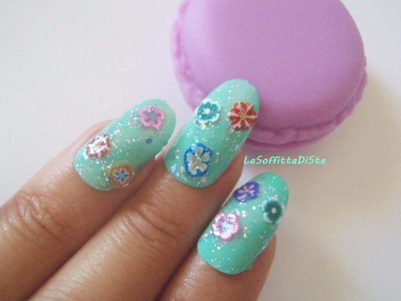 3d Flower Fake Nails Press on False Nail Art Fruit Cute - Etsy