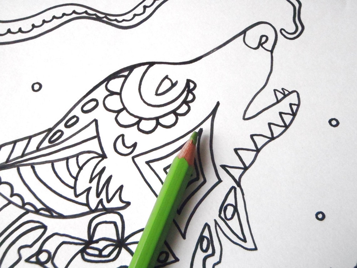 Howling Wolf Adult Coloring Kids Native American - Etsy