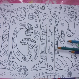 Tgif Adult Coloring Book Page Download Thanks God It S Friday - Etsy