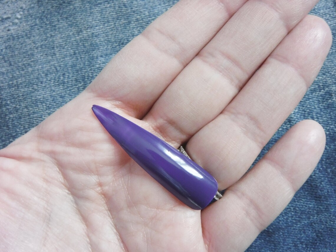 20 Purple Fake Nails Long Nails False Nails Drag Queen - Etsy