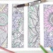 Bookmark Doodle Henna Coloring Tattoo Page Markers Printable - Etsy