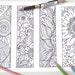 Bookmark Doodle Henna Coloring Tattoo Page Markers Printable - Etsy