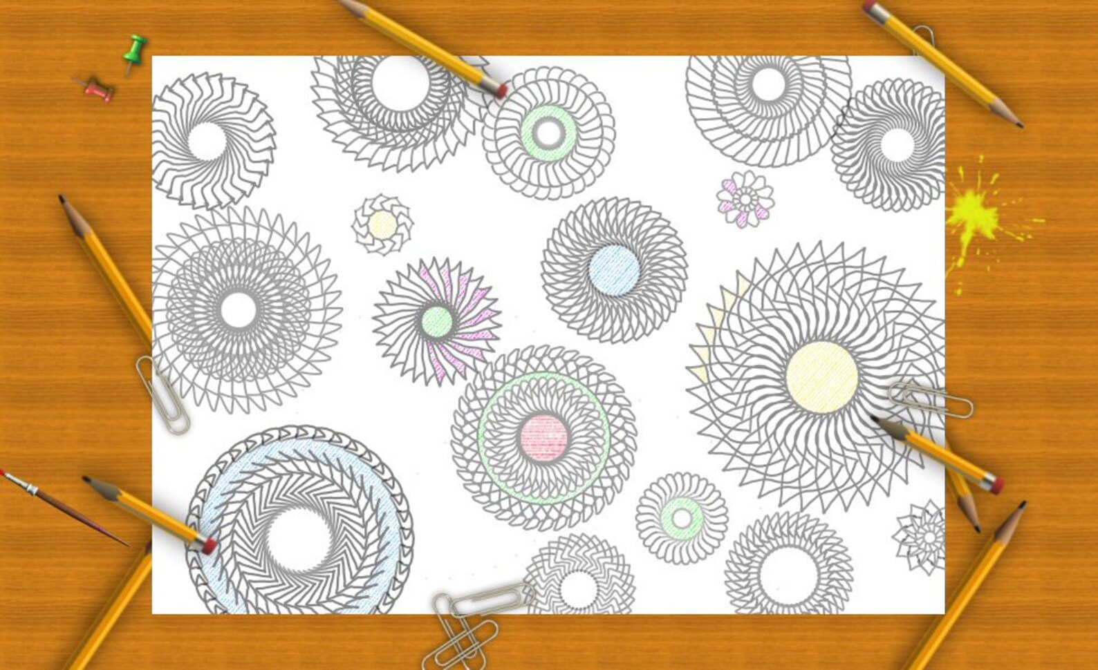 Mandala Intricate Spiral Adult Coloring Page Swirl Helix - Etsy