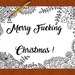 Merry Fcking Christmas Swear Word Adult Coloring Book Sweary Xmas Page ...