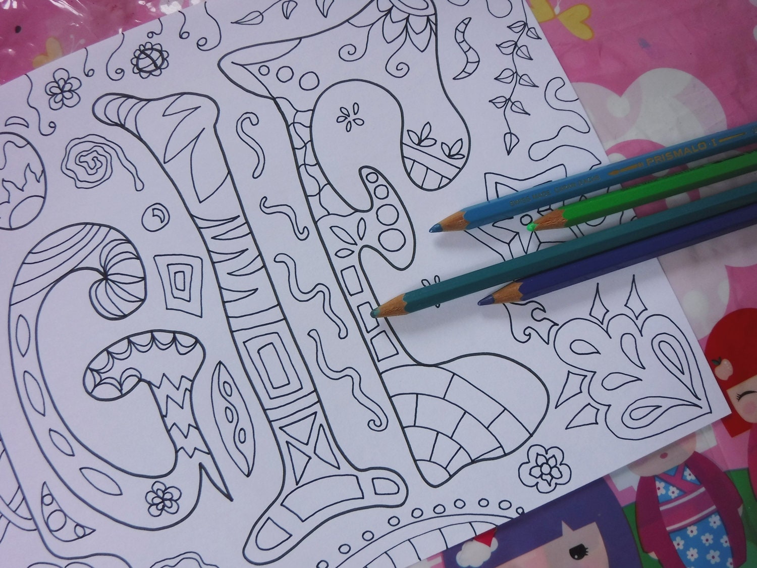 Tgif Adult Coloring Book Page Download Thanks God It S Friday - Etsy