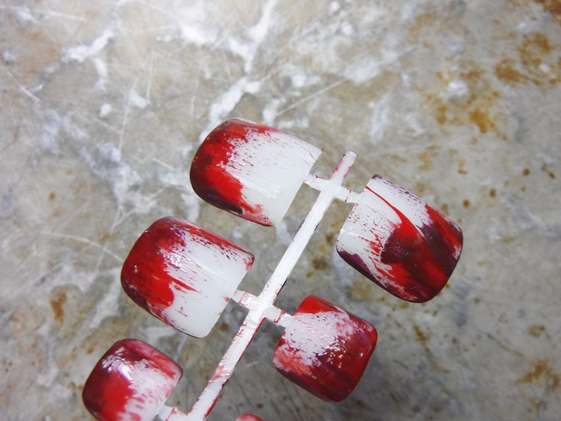 Horror bloody toe nails witch vampire zombie blood | Etsy