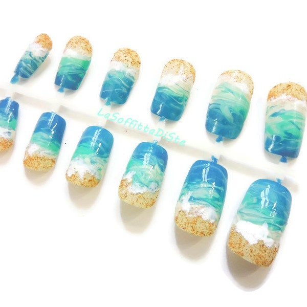 Beach Nails - Etsy