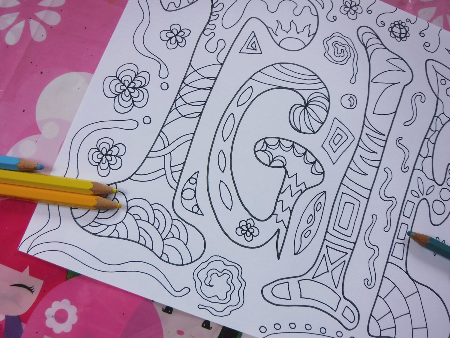 Tgif Adult Coloring Book Page Download Thanks God It S Friday - Etsy