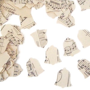 200 Music Vintage Bell Sheet Music Paper Wedding Confetti Musicians ...