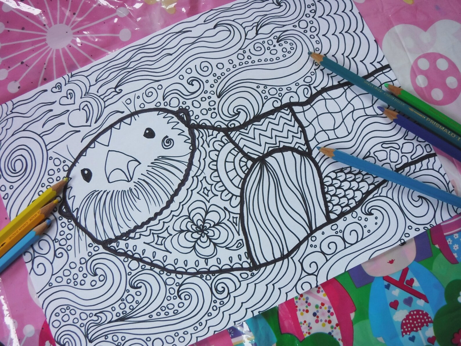 Lontra carina da colorare da stampare bambini e adulti - Etsy Italia