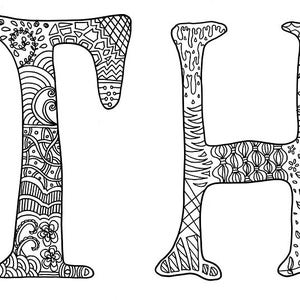 Happy Birthday Instant DOWNLOAD Coloring Letters Colouring Kids Adult ...