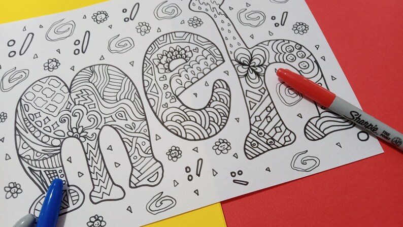 Meh Coloring Book Page Colouring Image Funny Cool Doodle Doodling Joke ...
