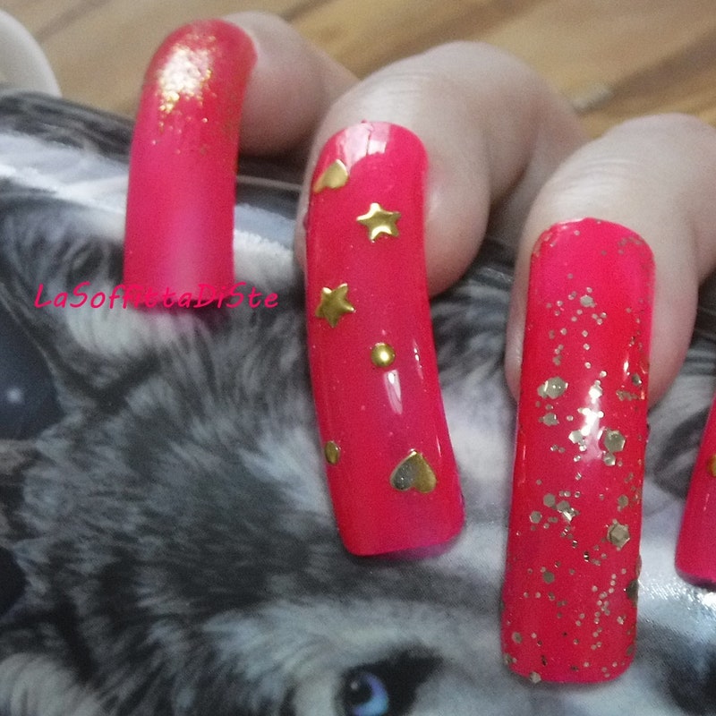 Long Fake Nails Etsy