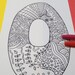O Colouring Letter Page O Alphabet Initial Kids Adult Coloring ...