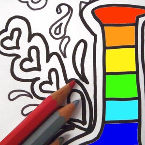 Pride Love is Love Coloring Gay Lgbt Lgbtq Lesbian - Etsy