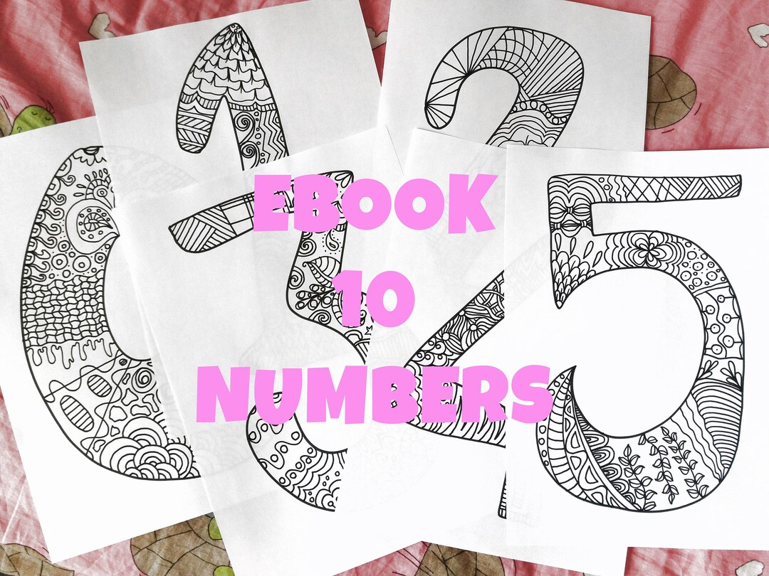 Coloring Numbers Colouring Kids Adult Coloring Ebook Pdf to Count ...